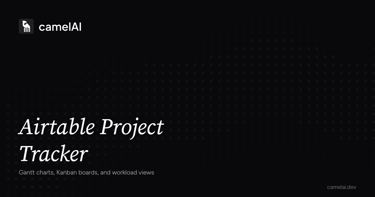 Build a Project Tracker from Airtable with AI | camelAI