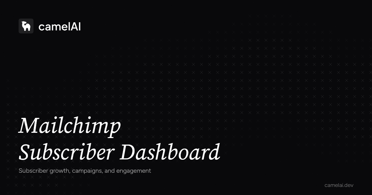 Build a Mailchimp Subscriber Analytics Dashboard with AI | camelAI